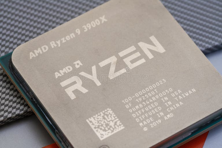 Close-up of Third Generation Ryzen Processor Editorial Stock Image ...