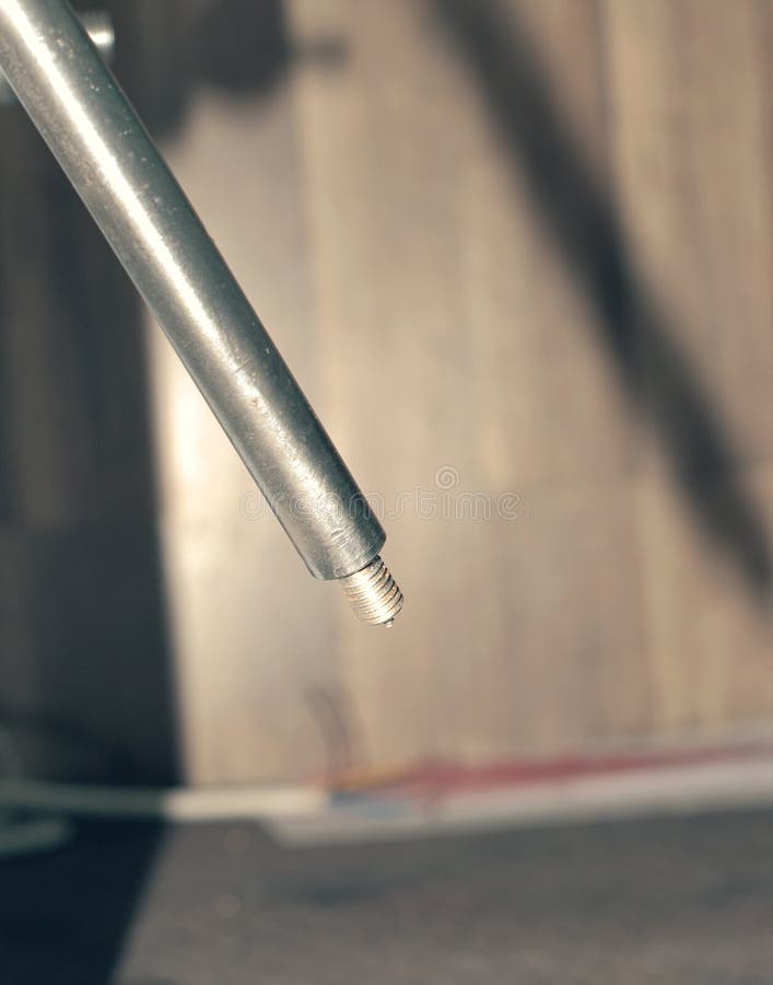 Close Up of Thread on Detail from Drilling Machine. Stock Photo - Image ...