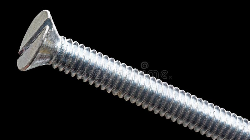 Close Up of the Threads of a and Head Stock Photo - Image of metal ...