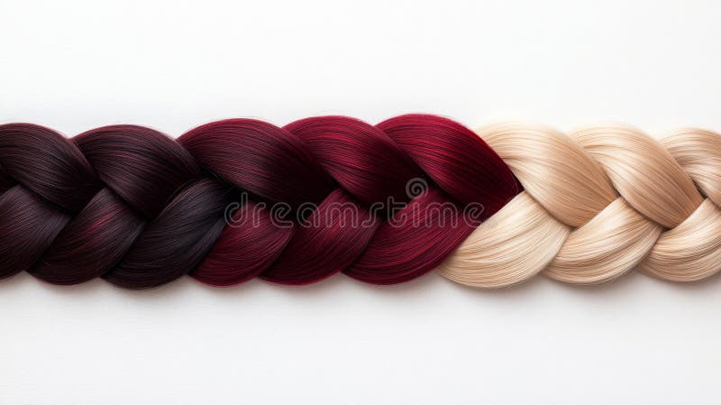 Close-up of a Three-Colored Braided Fabric Texture Stock Illustration ...