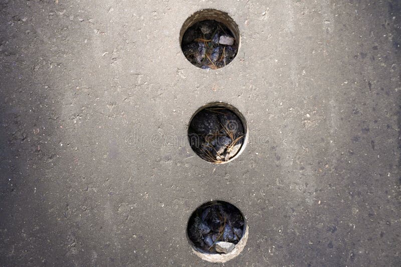 Three Core Samples Showing the Composition of Asphalt Pavement Stock Image - Image of ...