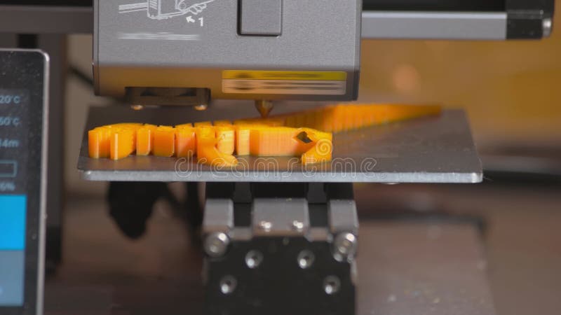 Close-up Three-dimensinal Printer is Creating a New Figure in Real Time ...