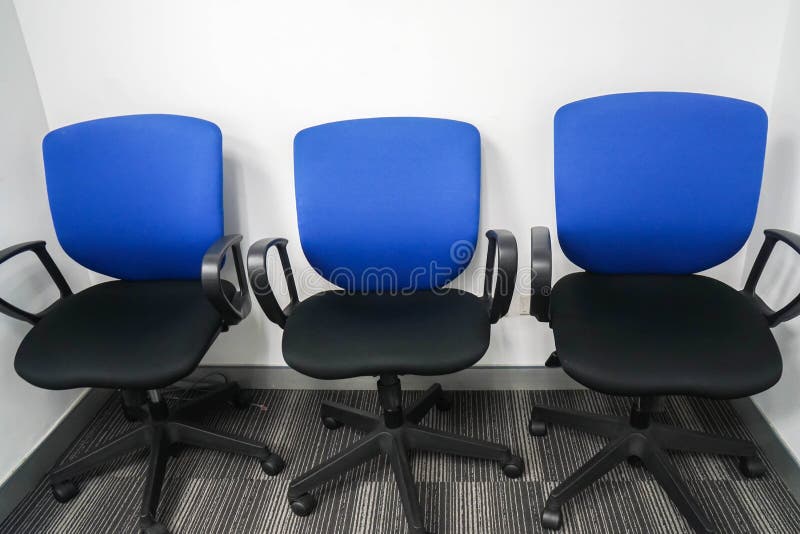 Three Office Chairs for Seat in Meeting Room Stock Image - Image of ...