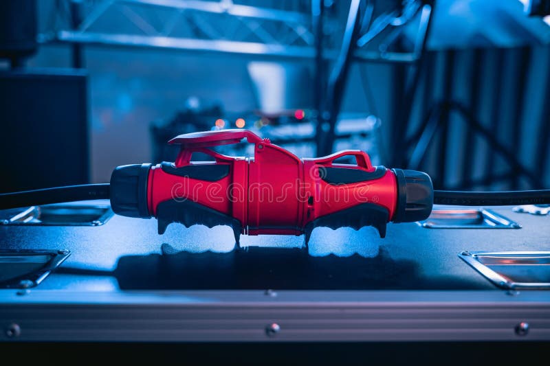 Close-up of a Three-phase Stage Power Cable. Stock Image - Image of ...