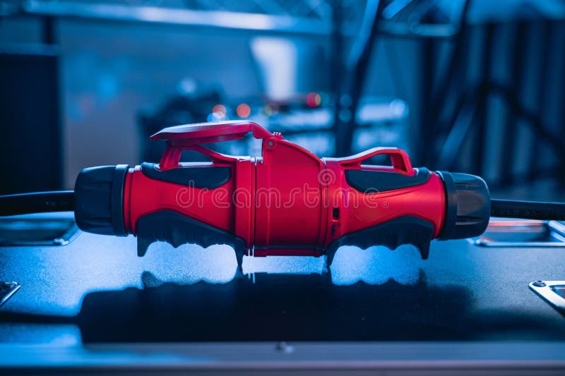 Close-up of a Three-phase Stage Power Cable. Stock Image - Image of ...