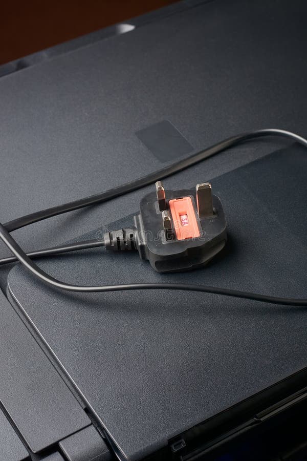 Close-up of Three Pin Ac Power Plug on Printer Stock Image - Image of ...