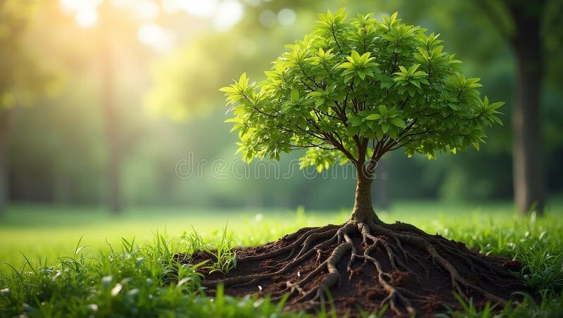 Close Up of Thriving Tree Symbolizing Business Stability Stock ...