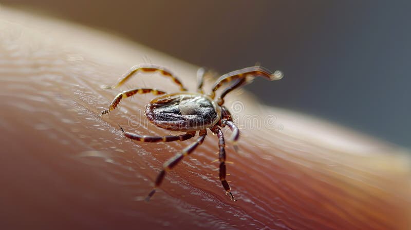Close-up of a Tick on a Hand. Selective Focus Stock Image - Image of ...