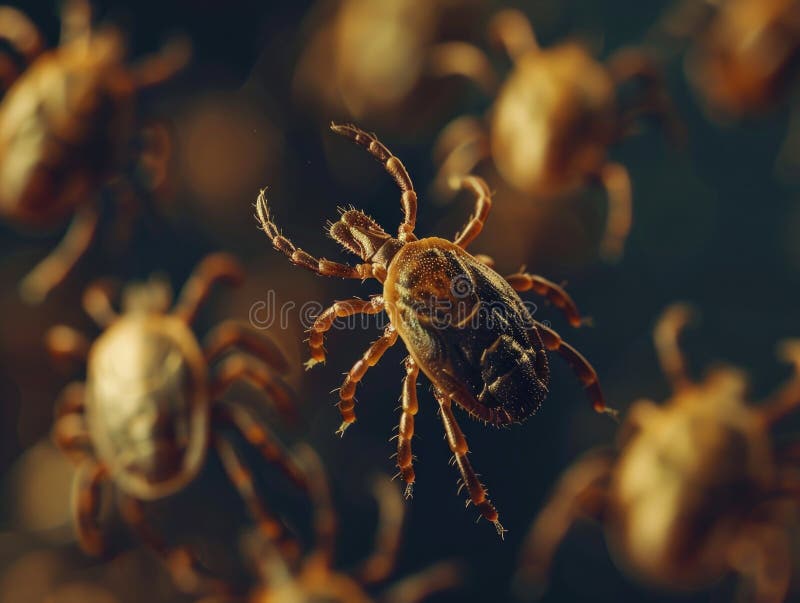 Close-up of Ticks Attached To a Tick Host Stock Image - Image of ...