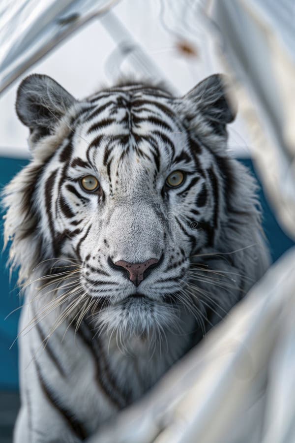 Close-up of a Tiger in a Cage, Suitable for Wildlife or Captivity ...