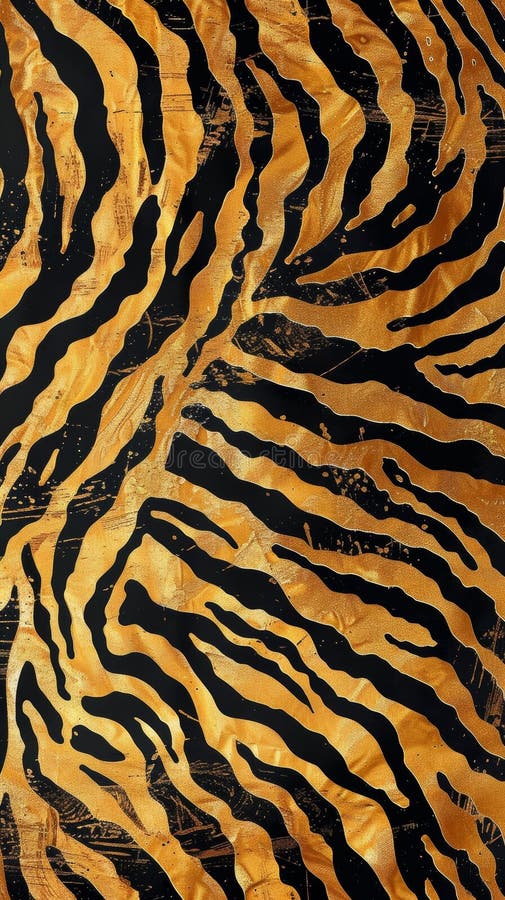 Close Up of Tiger Print Pattern Stock Photo - Image of black, close ...