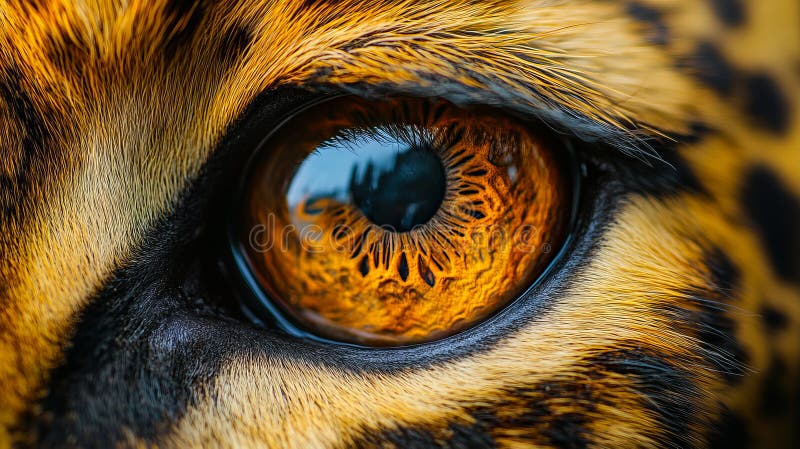A Close Up of a Tiger S Eye Stock Photo - Image of brown, curled: 343419400