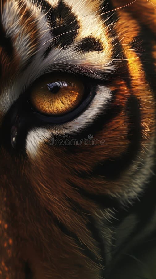 Close-up of a Tiger Fur Texture, Detailed Animal Pattern. Wildlife and ...