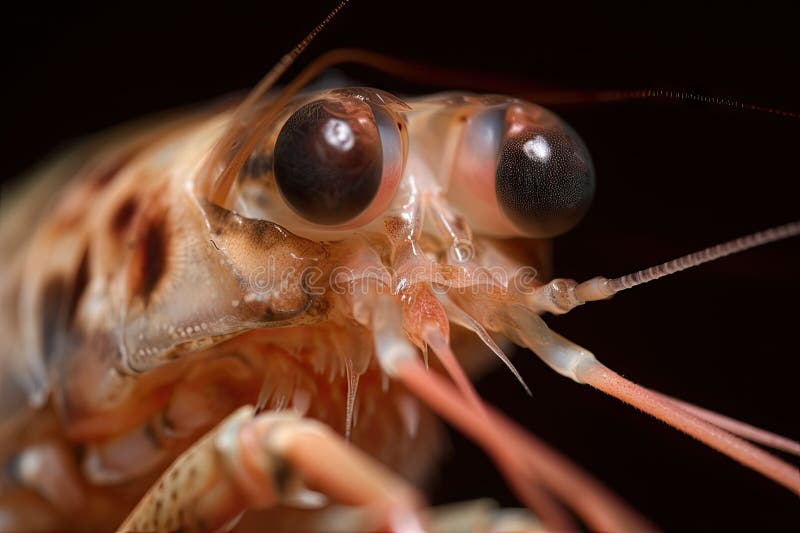 Close-up of Tiger Shrimp Prawn S Claws and Face Stock Illustration ...
