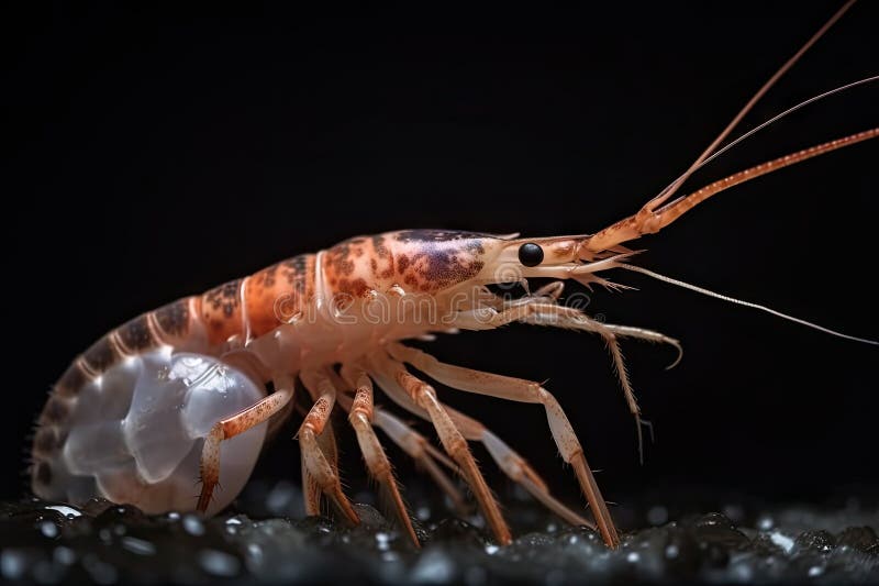 Close-up of Tiger Shrimp Prawn S Shell, with Its Claws and Tentacles in ...