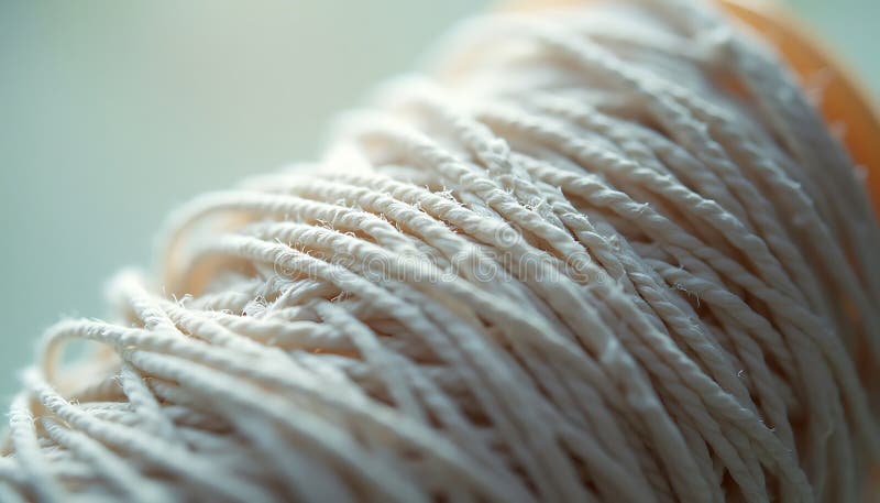 Roll of White Cotton String Stock Illustration - Illustration of indoor ...