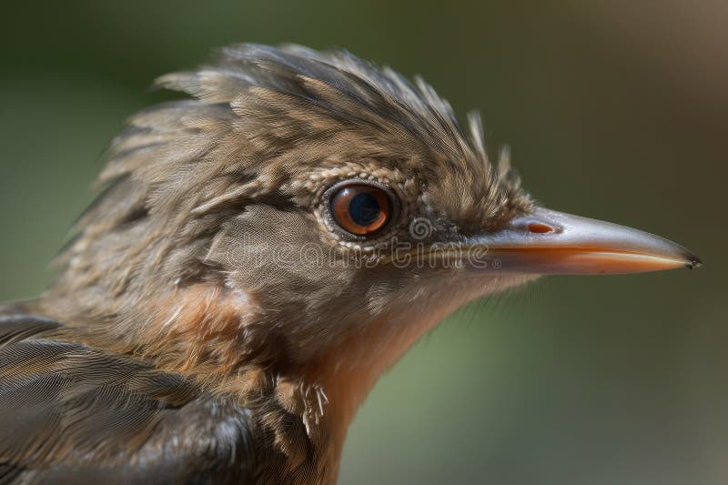 Close-up of Tiny Bird S Beak, with Feathers and Down Visible Stock ...
