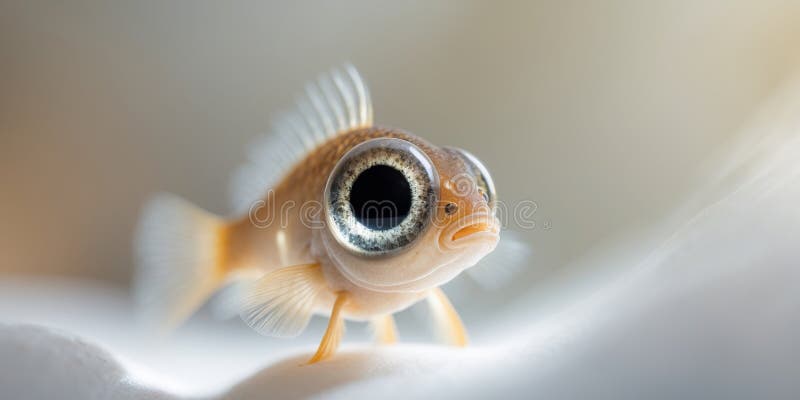 Close Up of a Tiny Fish with a Giant Eye Stock Photo - Image of ...