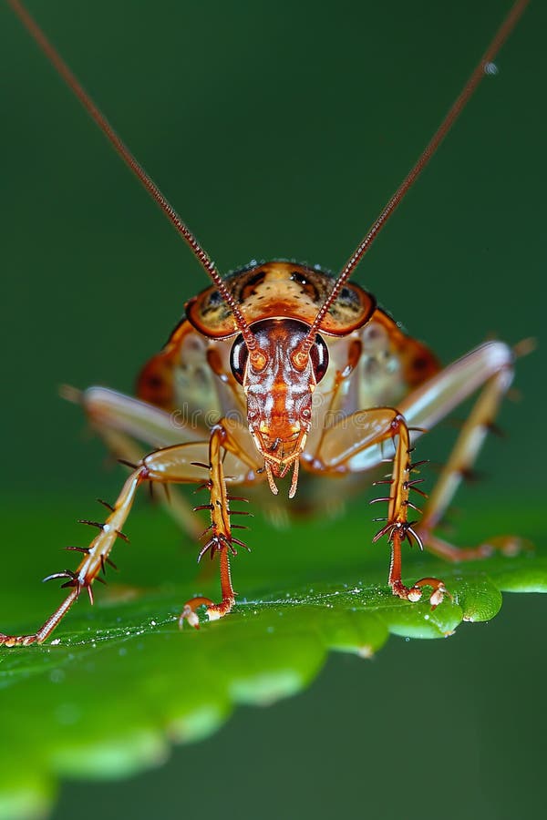 Close Up of Tiny German Cockroach with Dark Striped Proboscis in Macro ...