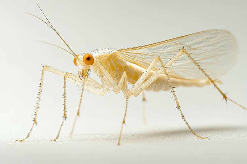 Close Up of a Tiny Insect with Clear Wings Stock Photo - Image of ...