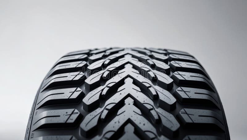 Close Up of a Tire Tread Design for Grip and Durability on Rough ...