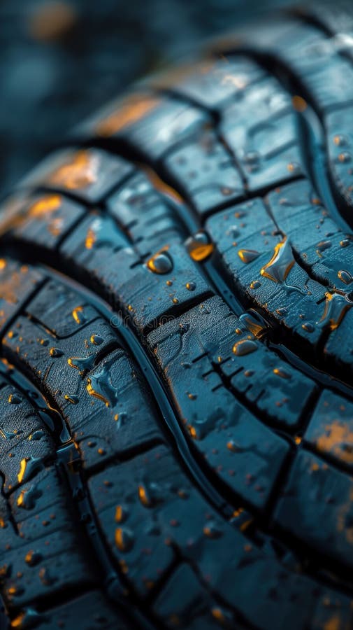 Close Up of Tire on Wet Surface Stock Photo - Image of vehicle ...