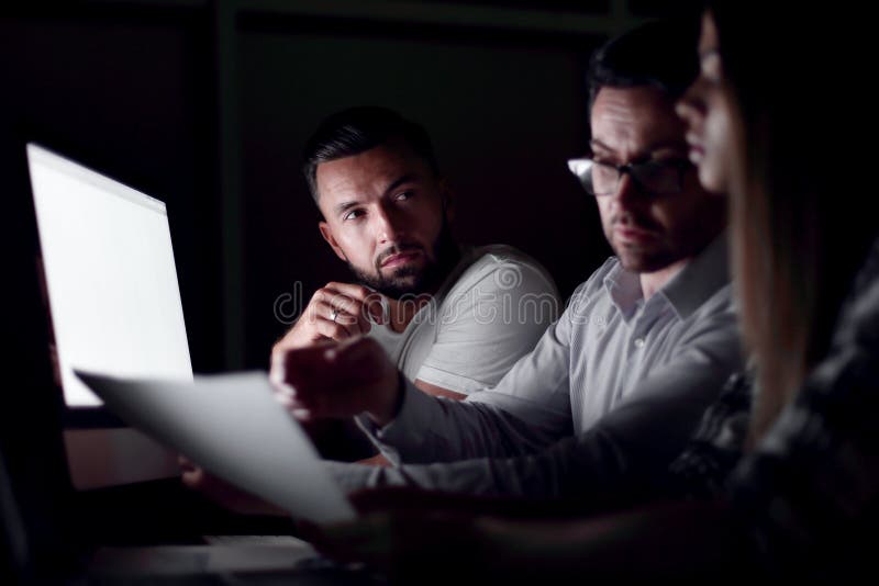 Close Up.tired Employees Working Overtime Stock Photo - Image of ... Close Up.tired Employees Working Overtime Stock Photo - Image of ...