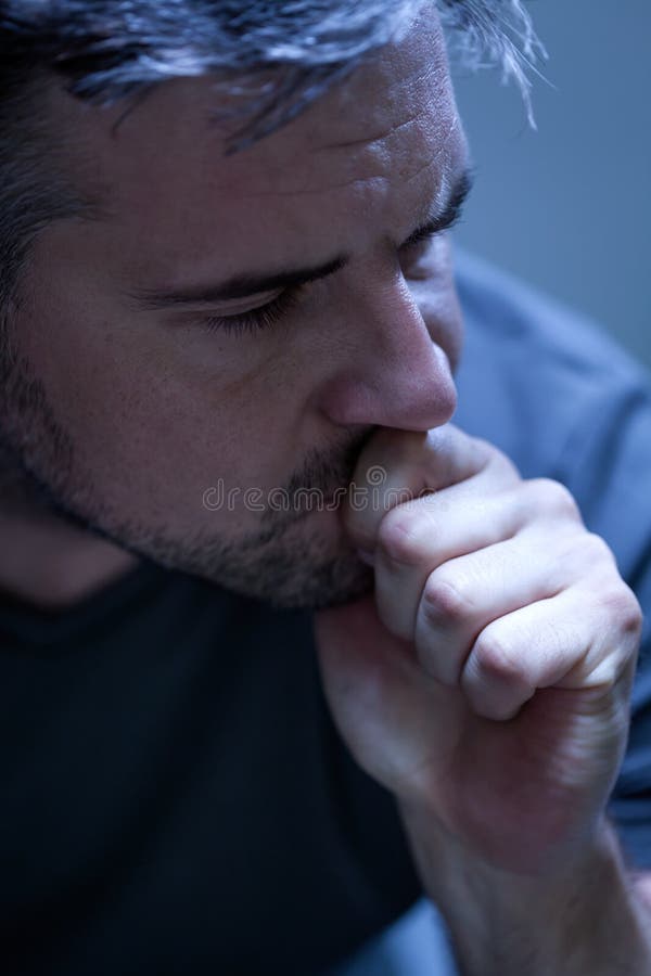 Close Up Tired Exhausted Man Sleeping, Lying on Hand Stock Photo ...