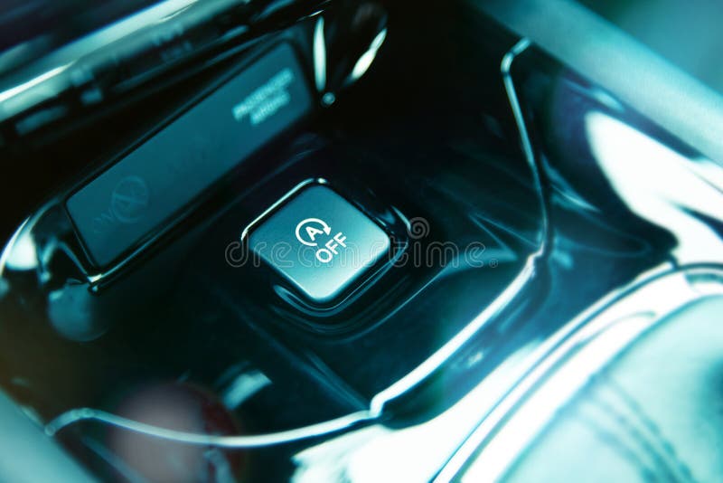 Close-up To Automatic Start/stop System Button Stock Image - Image of ...