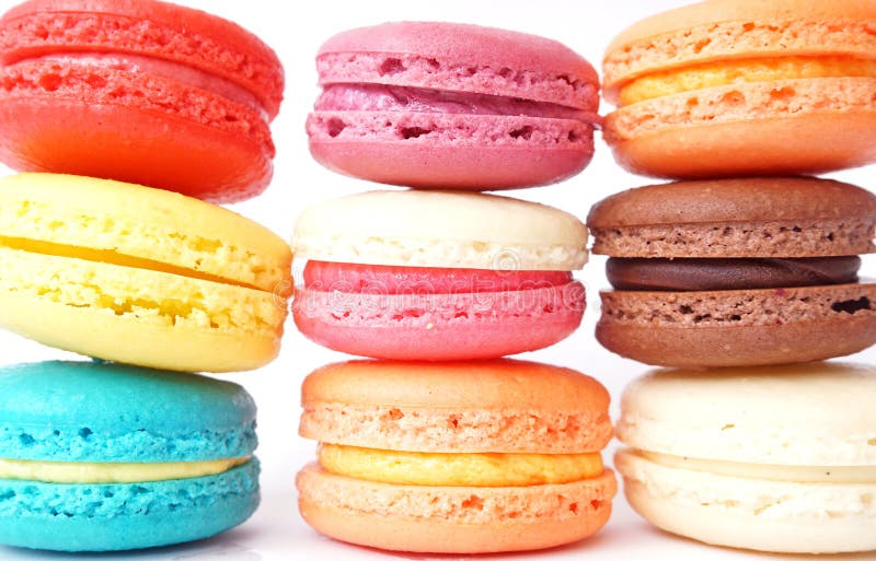 Close Up To Colorful Macaroon Cookies,selective Focus Stock Photo ...
