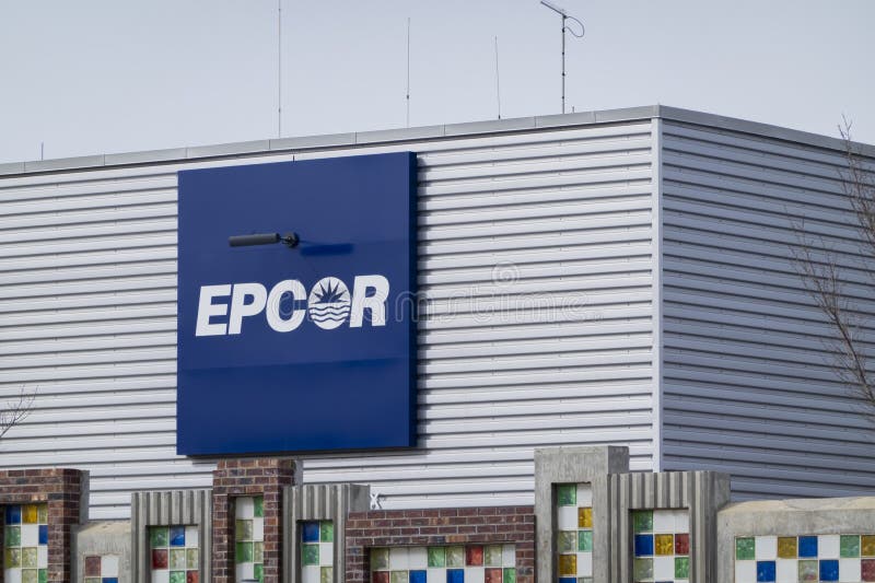 A Close Up To a Epcor Utility Facility Sign Editorial Photography ...