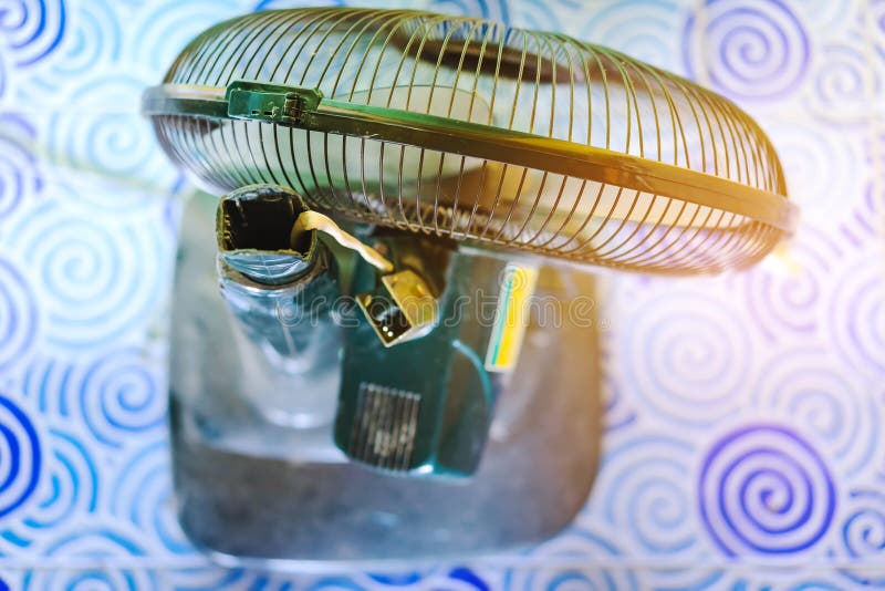 Close Up To the Old Plastic Joints of the Electronic Fan Damaged and ...