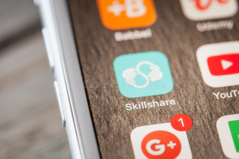 Skillshare Mobile App Logo - A Online Learning App Photographed For ... Skillshare Mobile App Logo - A Online Learning App Photographed For ...