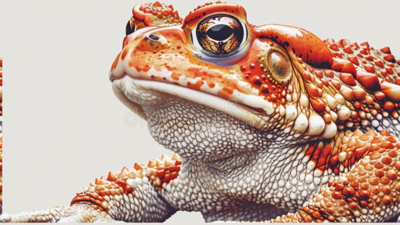 A Close Up of a Toad with Large Eyes and Red Spots, AI Stock Image ...