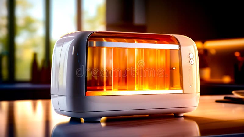 Close Up of Toaster on Table with Blurry Background. Generative AI ...