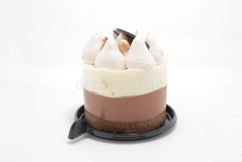 The Close Up of Toffee Mousse Coffee Cake Stock Photo - Image of ...