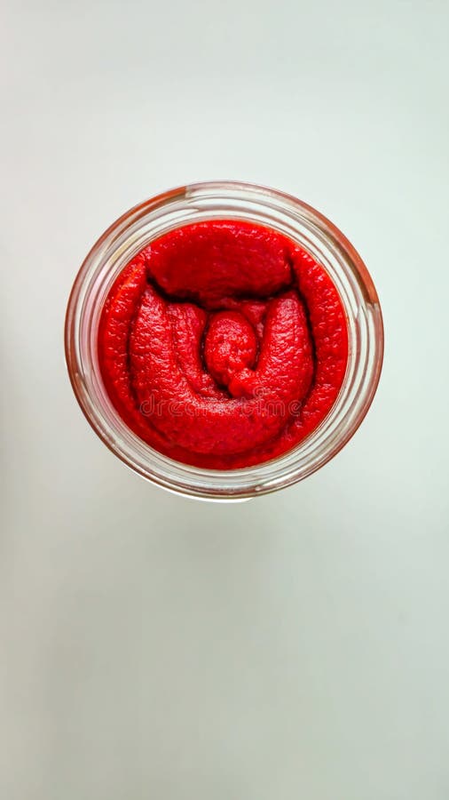 Close-up of Tomato Paste in a Glass Jar Stock Photo - Image of ...