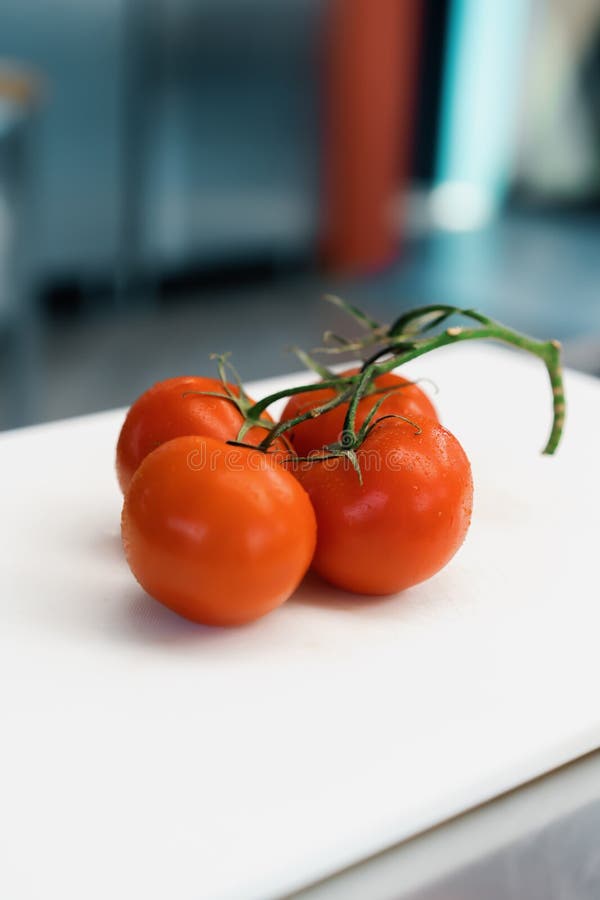 Close-up: Tomato in a Professional Restaurant Kitchen Stock Image ...