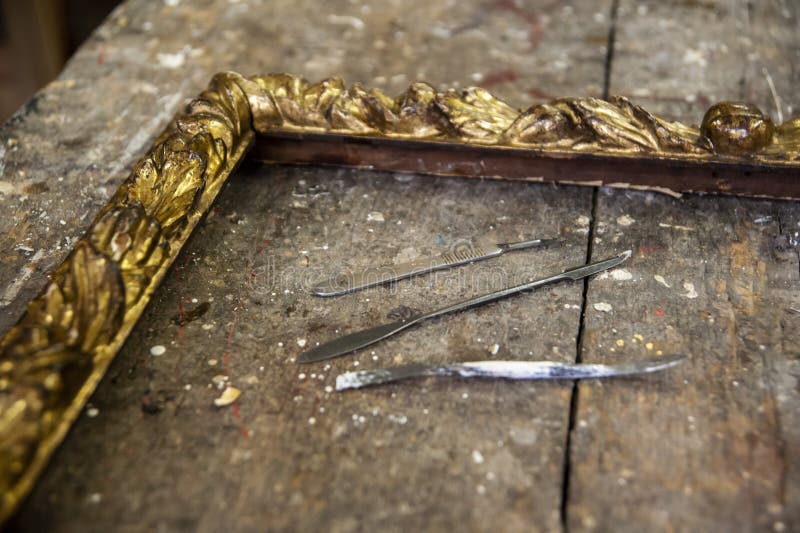 Artisan Workshop Restoration Tools Stock Image - Image of restoration ...