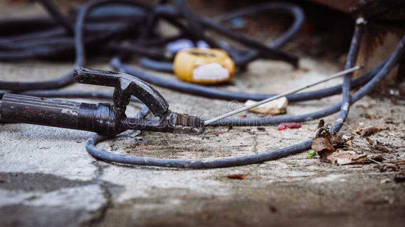 Close-up of Tools for Welding Metal Lying on the Floor Stock Image ...