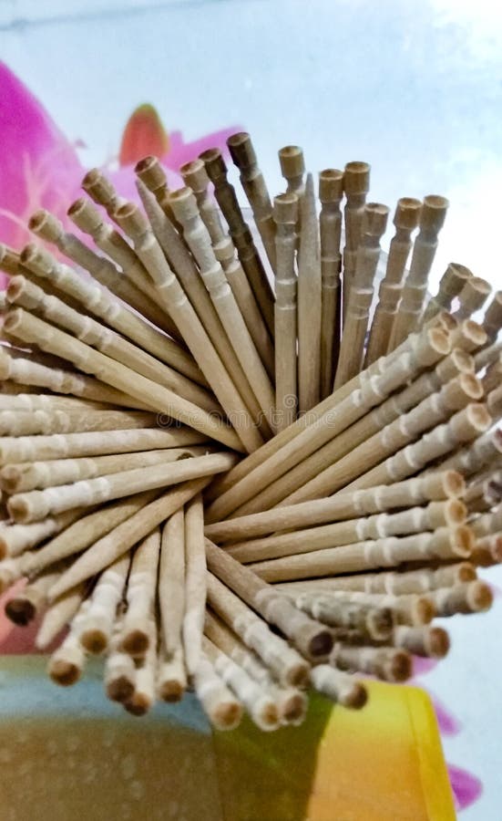 A Close-up of the Tooth Pick in the Cup. Stock Photo - Image of food ...
