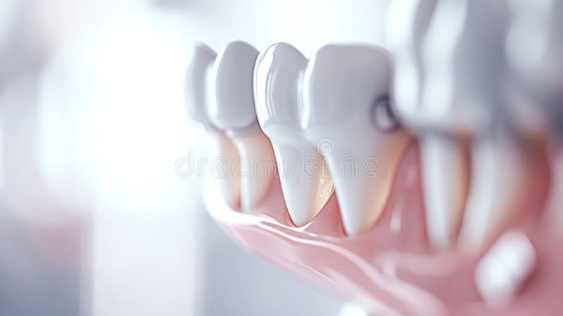 A Close Up of a Tooth with Teeth Missing, AI Stock Illustration ...