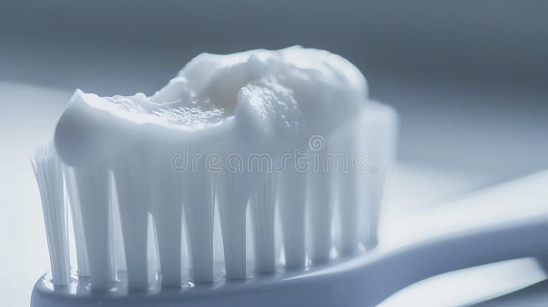 A Close-up of a Toothbrush Displaying Soft Bristles, with a Perfect ...