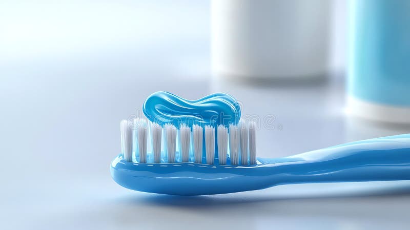 Close-Up of Toothbrush with Fresh Toothpaste Ready for Brushing Stock ...