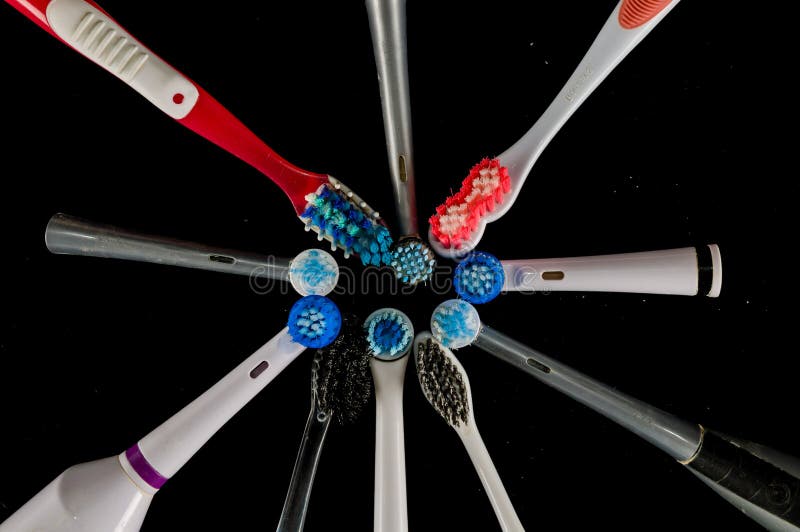 Close-up of toothbrush stock image. Image of studio - 143858897