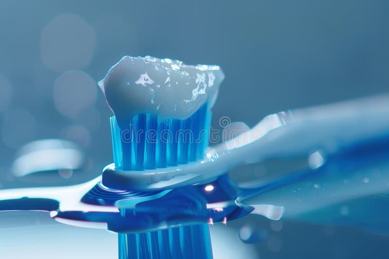 Close-up of a Toothbrush with Toothpaste on the Bristles Ready for Use ...