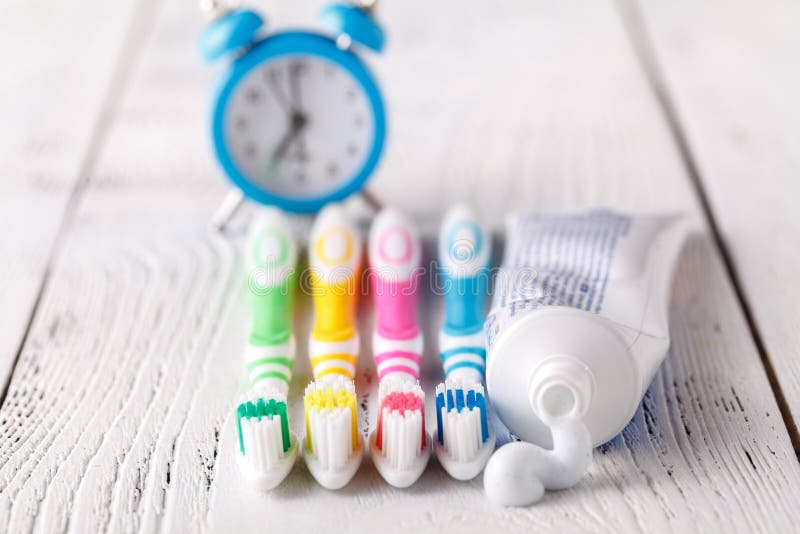 Close-up on Toothpaste and Toothbrush Stock Image - Image of everyday ...