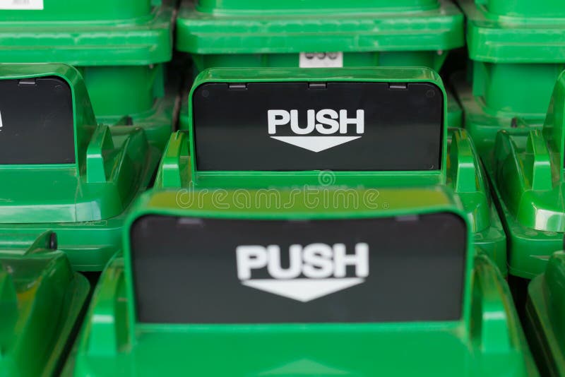 Waste Drop Hole of Trash Bin or Recycle Bin Stock Photo - Image of drop ...