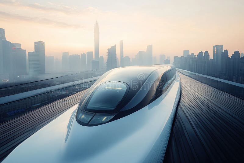 Close-up of the Top of a High-speed Train, Feeling of Speed ...