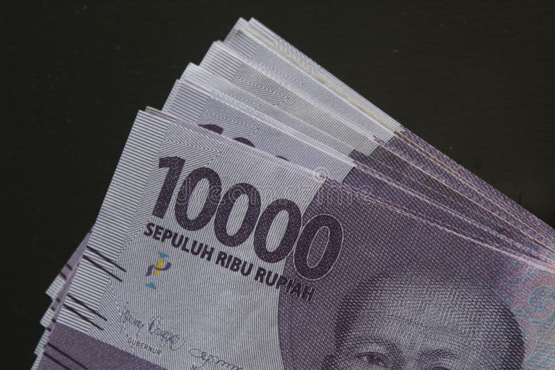Many Sheets of Ten Thousand Rupiah Notes Stock Photo - Image of coin ...